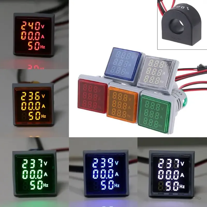 DHgate.com:3in1 AC Digital Ammeter Voltmeter Hz Current Frequency Meter ...