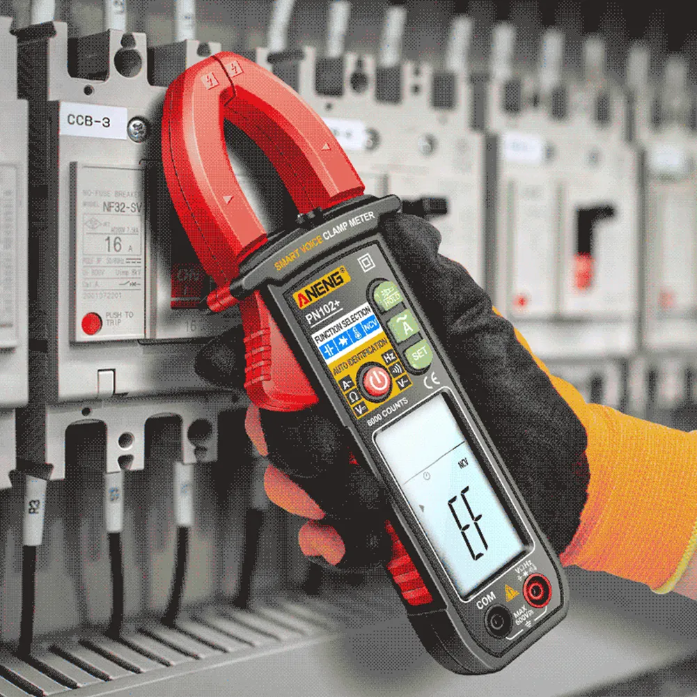 ANENG PN102 Multimeters Auto Ranging AC/DC Voltage Clamp Tester With ...