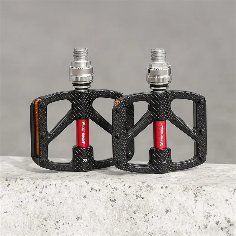DHgate.com:Reflective Aluminum Quick Release Pedals with 3 Bearings for ...