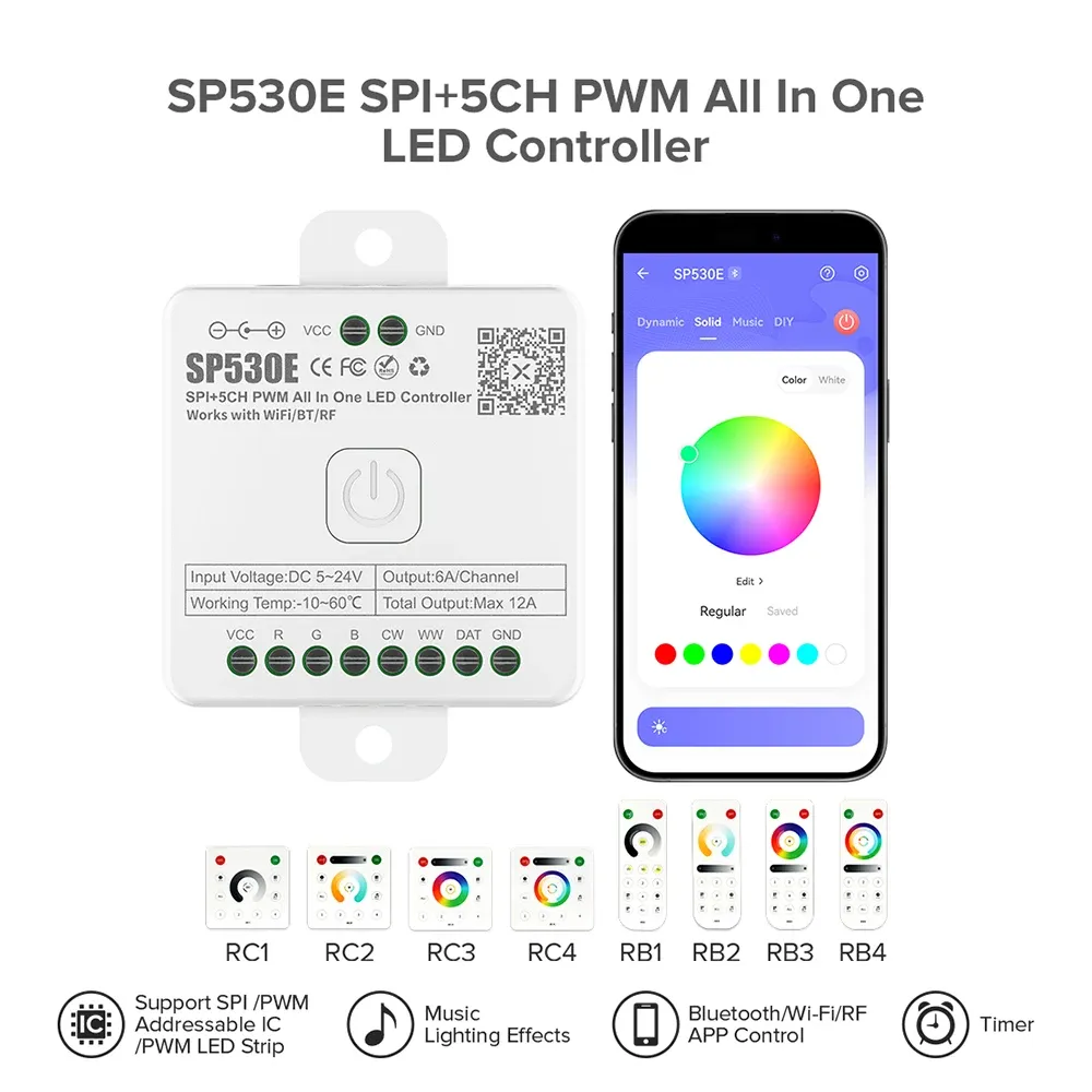 DHgate.com:All In One LED Controller SP530E 5CH PWM SPI Pixels for ...