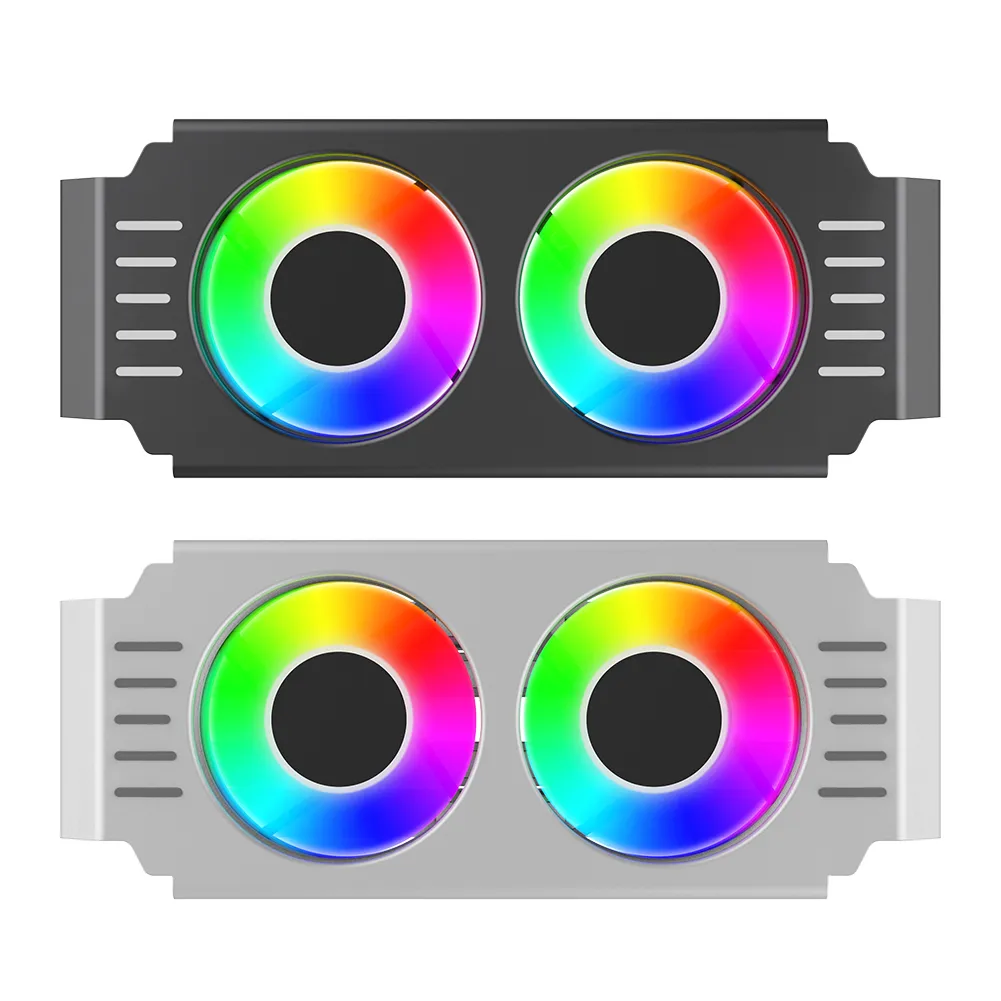 DHgate.com:5V 3PIN ARGB Memory Cooling Radiator Kit with Dual 120mm Fans - 4PIN PWM Quiet PC RAM ...