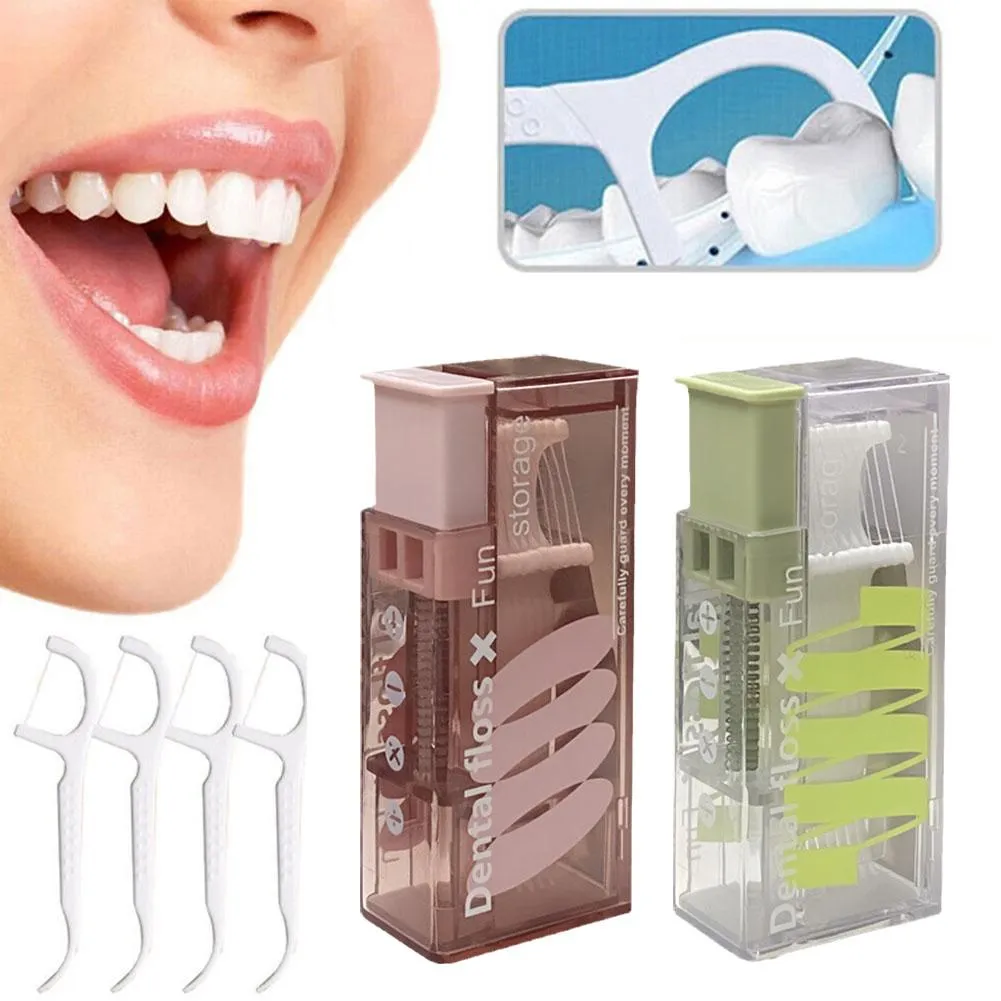 Automatic Dental Floss Storage Box Portable Dispenser with Floss for ...