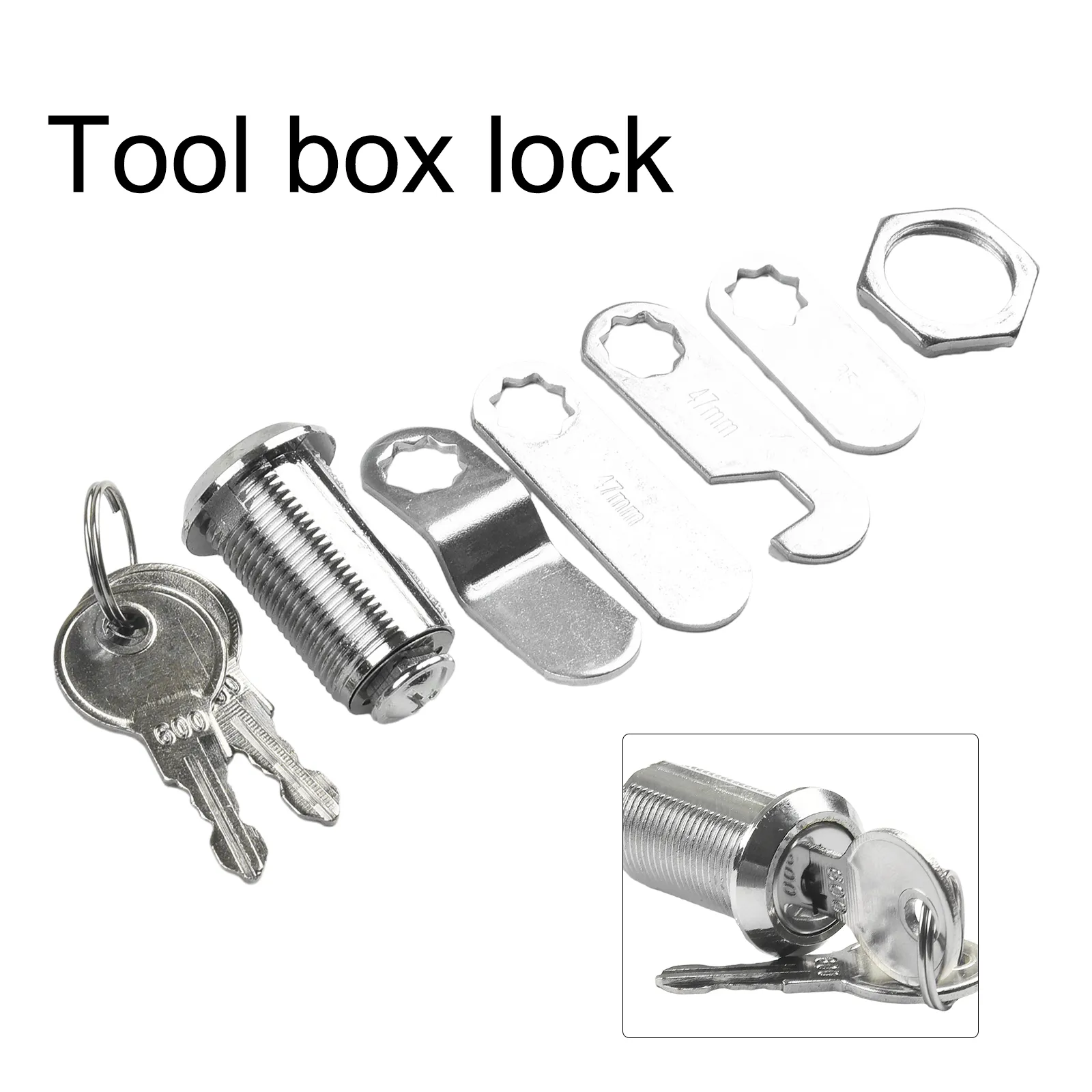 Drawer Key Locks Zinc Alloy Cabinet Lock With 2 Keys & 3 Lock Plates ...