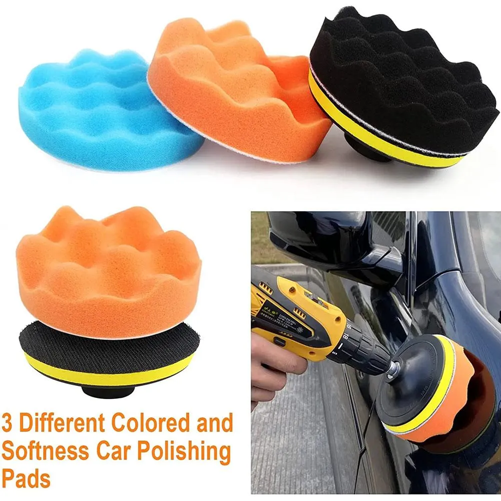 3in 80mm Car Polishing Pad Sponge Wool Wheel Buffing Kit for Car ...