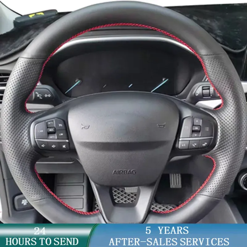Custom Leather Elantra Steering Wheel Cover For Ford Focus 4 Fiesta 17 19 Tourneo 2018 2019 Enhance Your Cars Style With This Braid Car Accessory From Homepro1 13 DHgate.Com