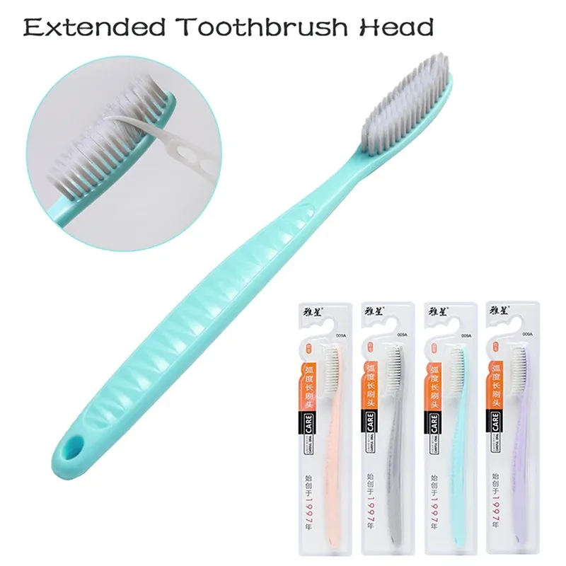 Extra Hard Large Brush Head Manual Toothbrush with Firm Bristles for ...