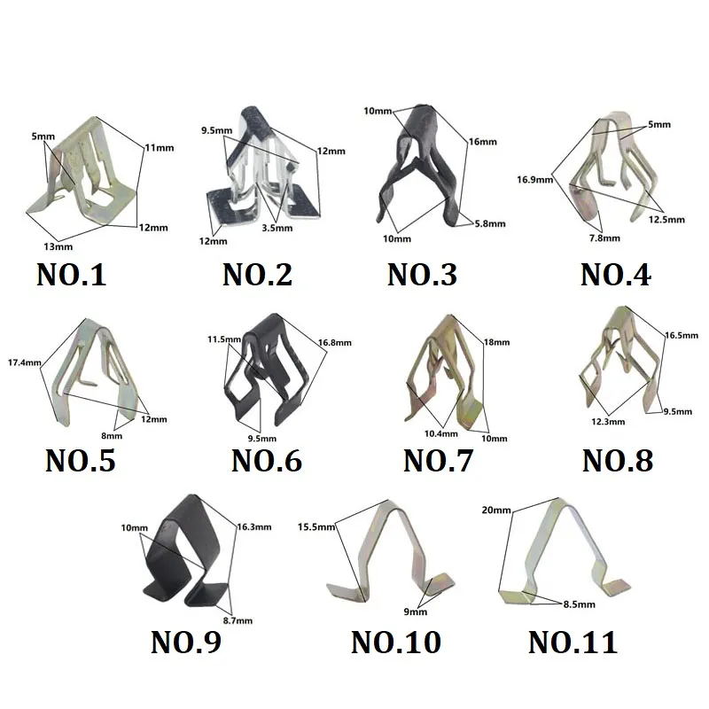 Mixed Auto Bumper Wheel Eyebrow Fender Plastic Fastener Screw Rivet Set ...