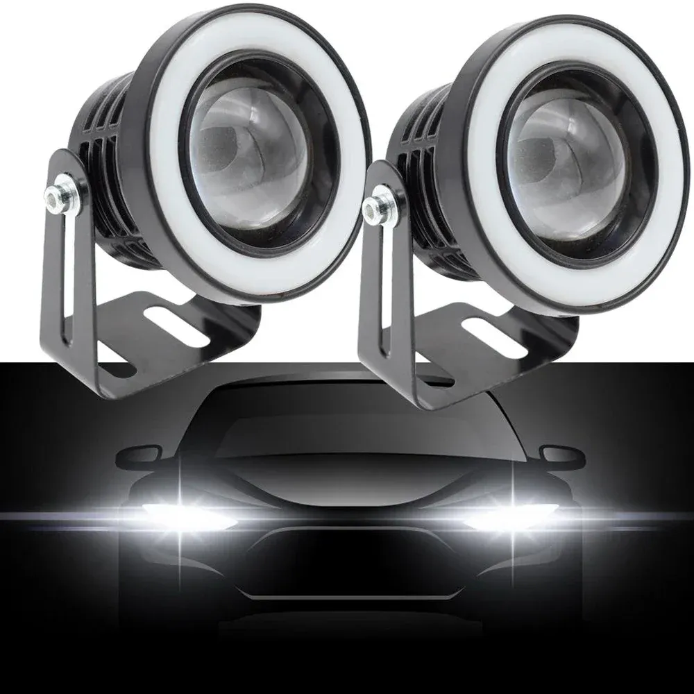DHgate.com:Waterproof DC 12V 2Pcs 30W COB Angel Eye Car Driving DRL Fog ...