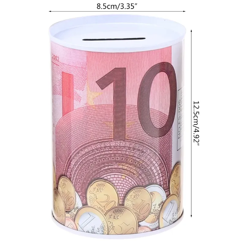 Creative Coin Bank - Metal Cylinder Piggy Bank, Durable Tinplate Money ...