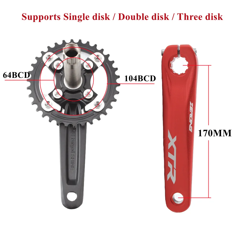 High-Performance Mountain Bike Pedal Crank: 3x9/3x10 Speed Bicycle ...