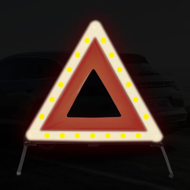 Car Tripod Warning Sign Foldable Reflective Triangle Emergency Roadside ...