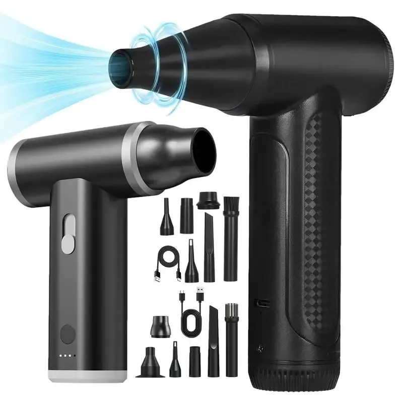 Portable Air Duster: Mini Rechargeable Blower | High Speed Turbo Fan ...