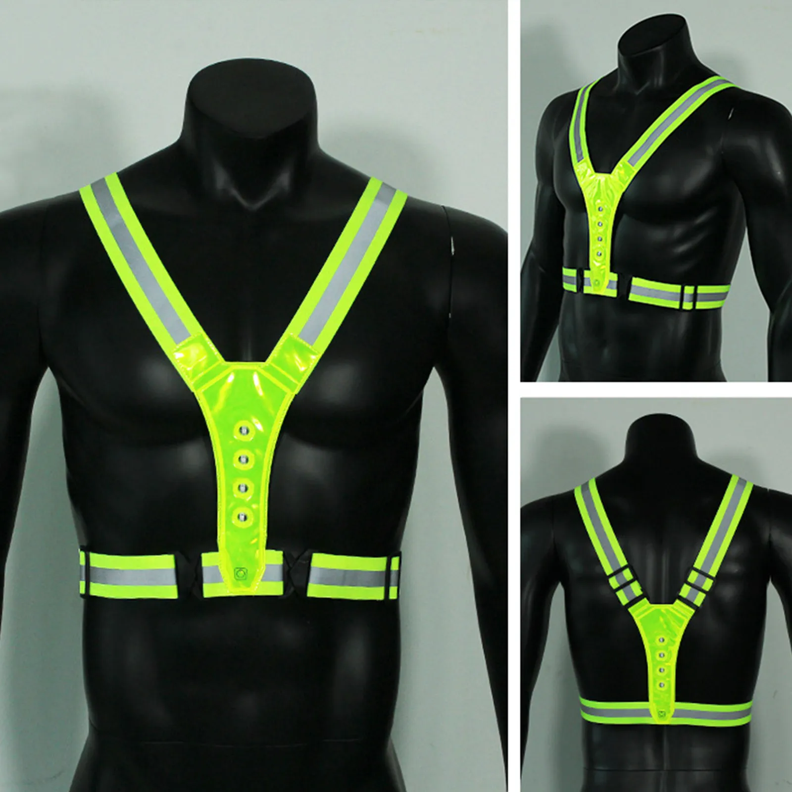 DHgate.com:High-Vis Reflective Running Vest: Adjustable, Elastic ...