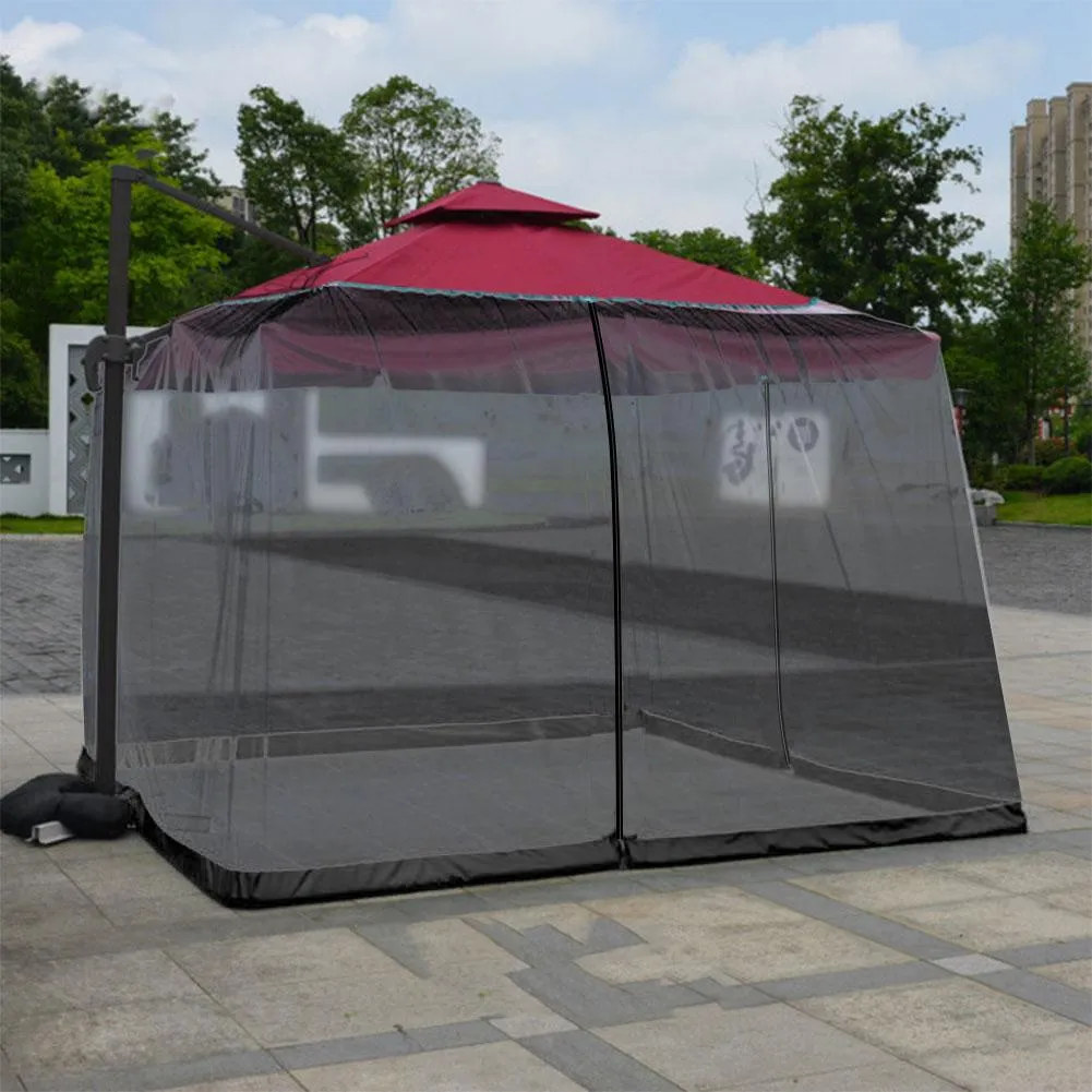9/10FT Patio Umbrella Mosquito Netting - Outdoor Screen Enclosure for ...