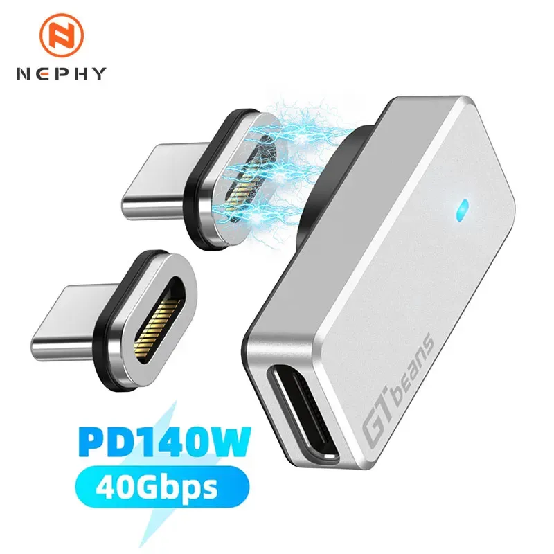 Magnetic USB Connector: Type-C Adapter, 24-Pin, Supports PD 140W Fast ...