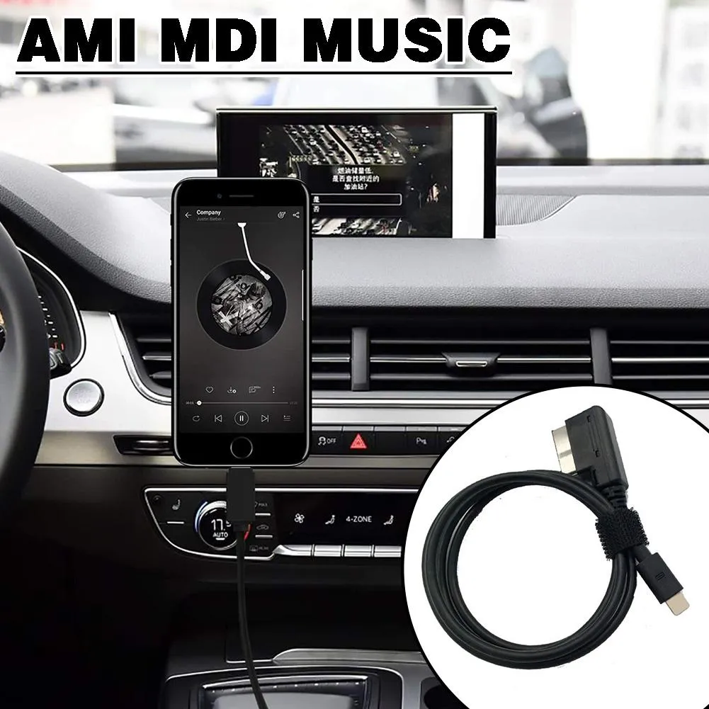 Audi A3 Q5 Q7 USB Adapter Black AMI MDI Interface Charging Cable for iPhone 5 6 7 8