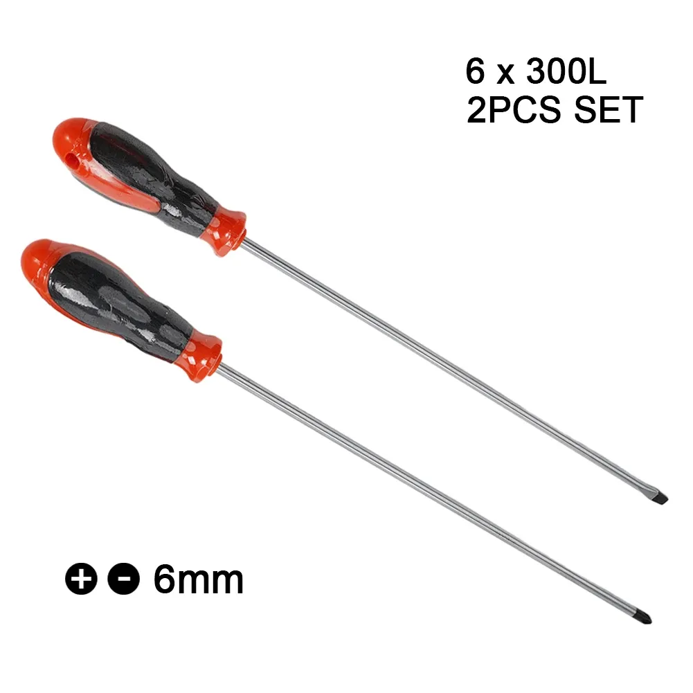 Multifunctional 12 Magnetic Screwdriver With Long Handle, Anti Slip Cross Batch Head And Slotted ...