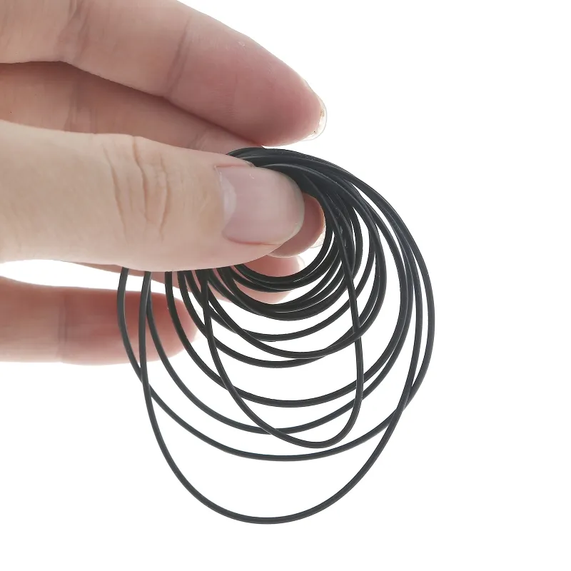 Durable Rubber Drive Belts - Mix Pack of 10 Round Black Replacement ...
