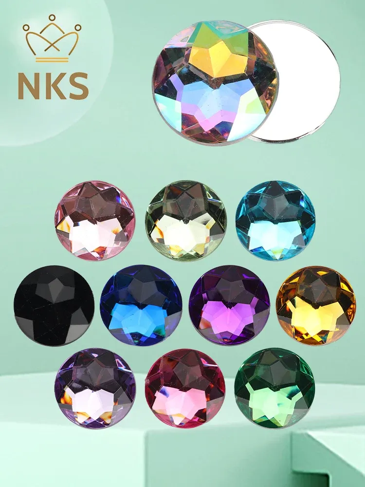 10-20mm Colorful Round Acrylic Rhinestones Flatback Gems for Clothing ...