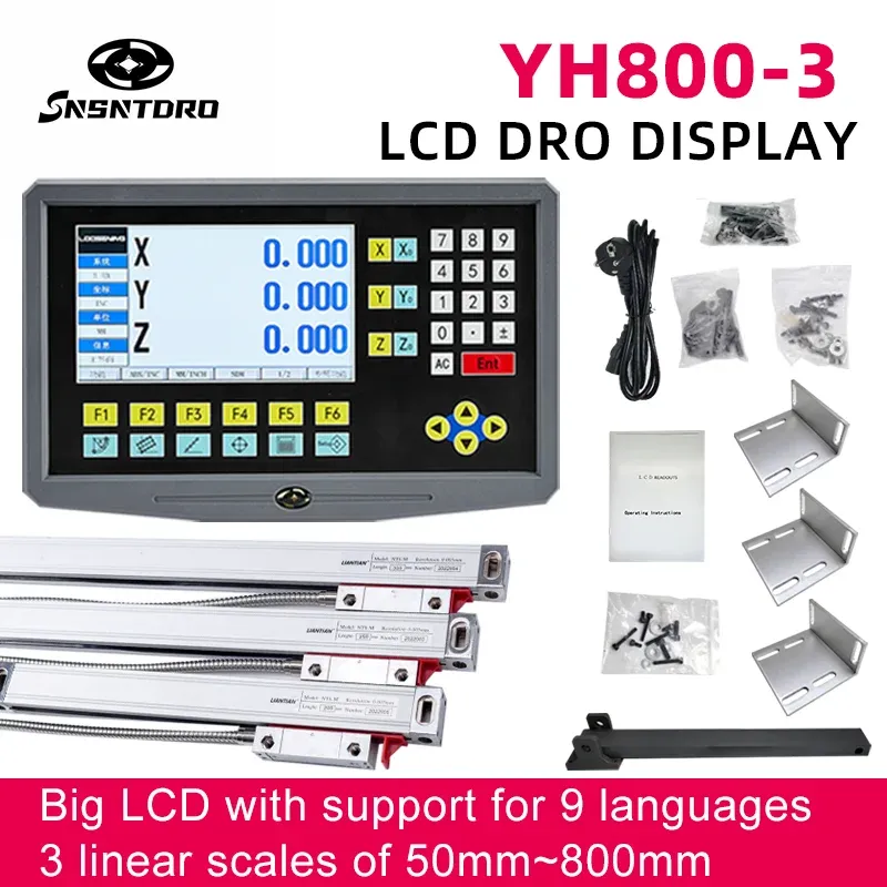 Digital LCD droo set with 3-Axis readout Display, 5U Linear Glass Scale ...