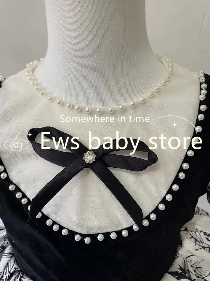 High-End Bow Beaded Spanish Flower Girl Dress for Birthdays & Easter ...