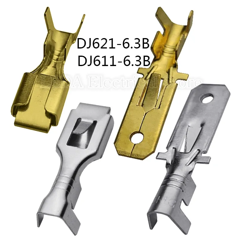 Brass Auto Splice Wire Terminals For DJ611 6.3B And DJ 621 06.03B 100/6 ...