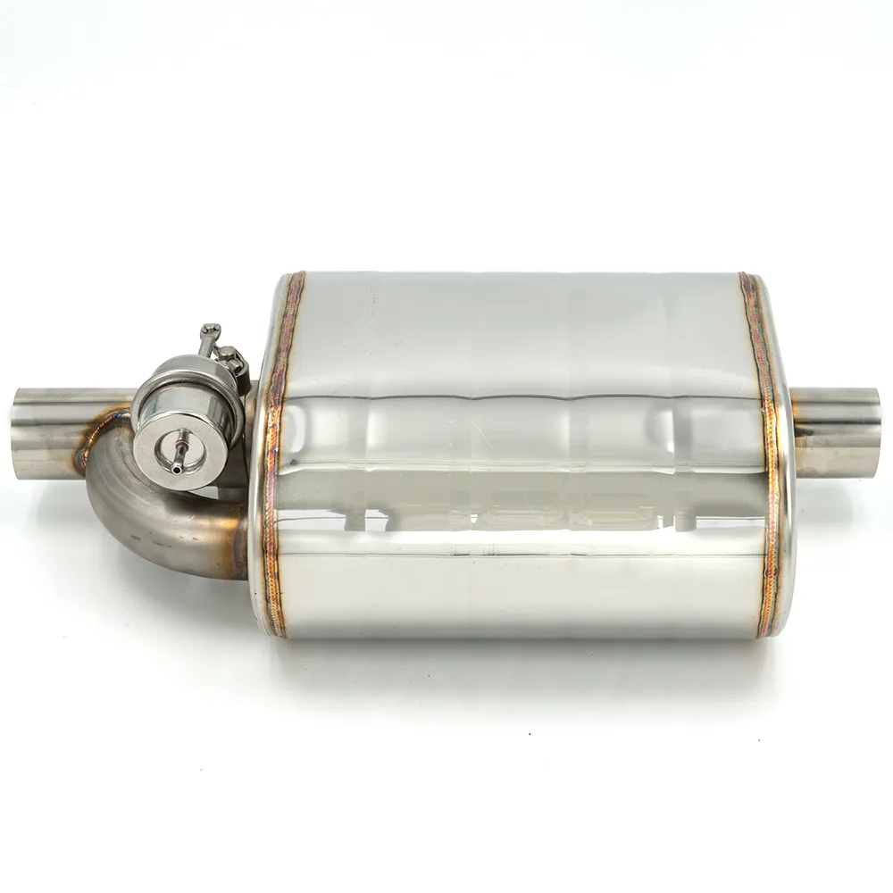 2 Inch Muffler Pipe With 2.5/3'' Slant Outlet Exhaust Muffler & Remote ...