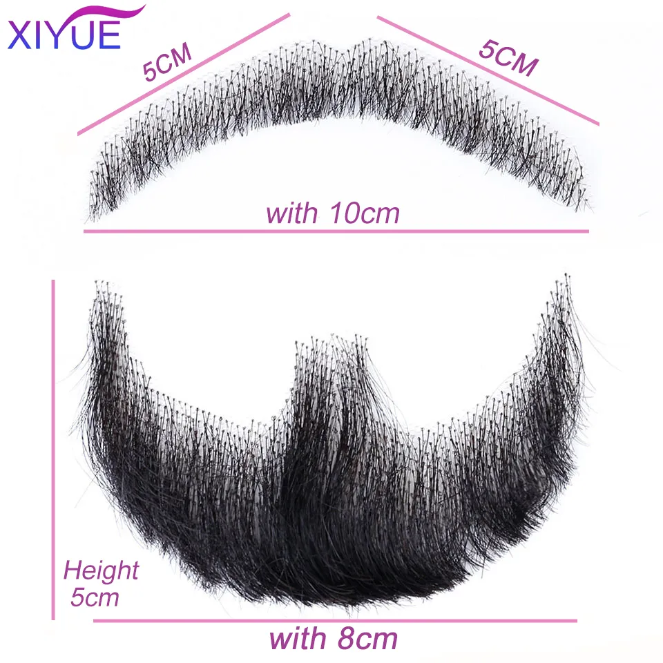 Realistic Hand-Tied Beard & Mustache Set - Cosplay, Costumes, & More ...