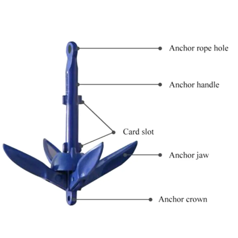 Lightweight Aluminum Folding Anchor For Small Outborn Watercraft ...