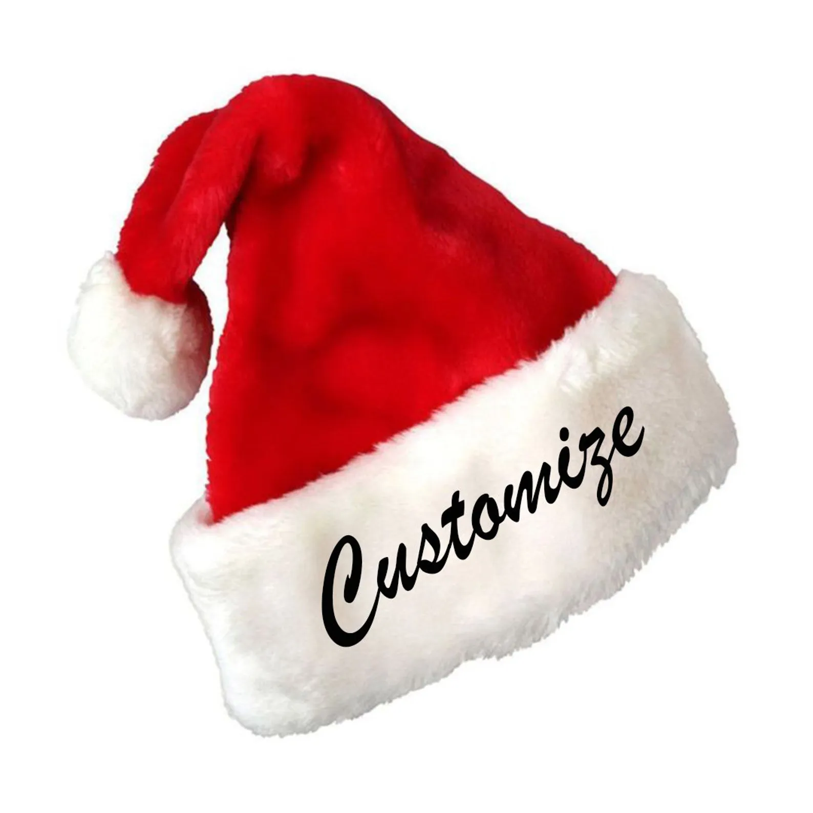 Personalized Black Santa Hat - Custom Name Embroidered Christmas Hat ...