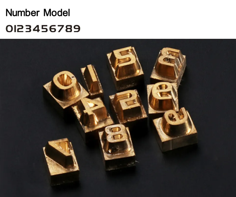 Custom Brass Leather Alphabet/Number Stamp for Embossing, Carving, and ...