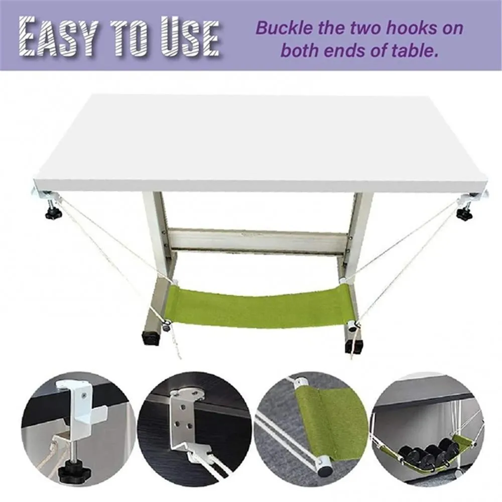 Under Desk Foot Hammock Adjustable Footrest Desk Swing for Home Office ...