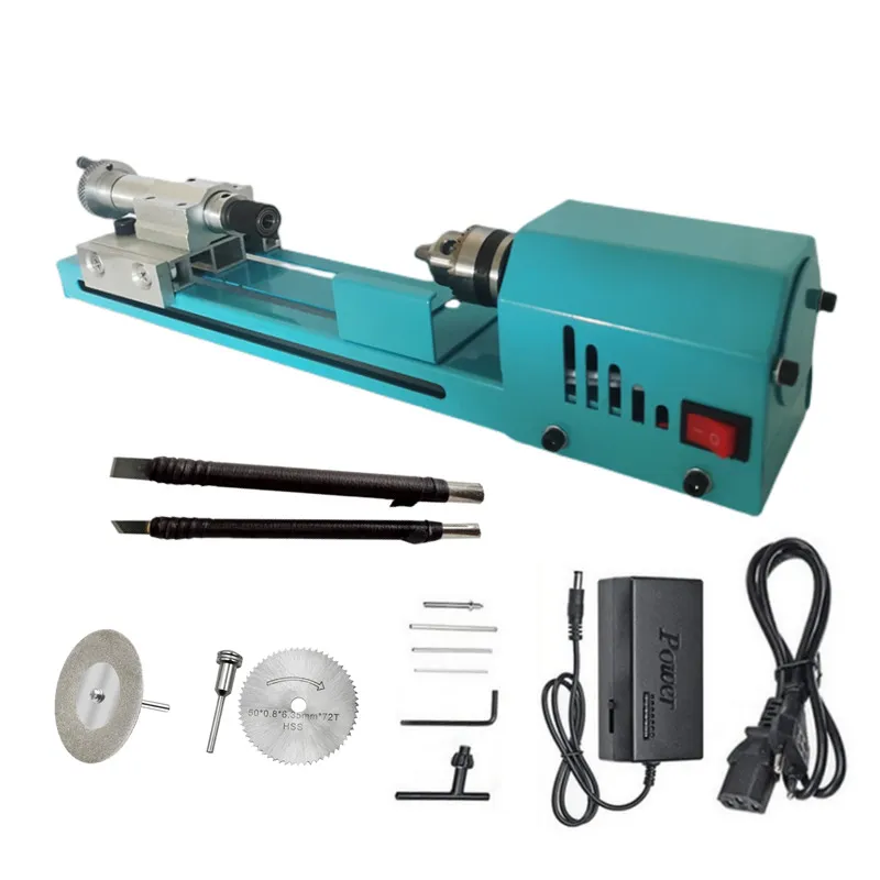 Mini Wood Lathe Adjustable Rotary Tool For Woodturning, Grinding ...
