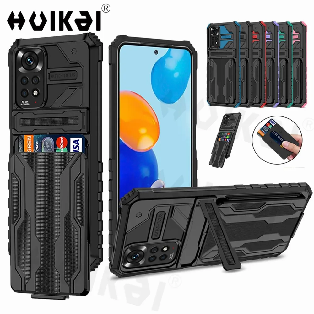 Card Holder Detachable Wallet Case with Kickstand for Xiaomi Redmi Note ...