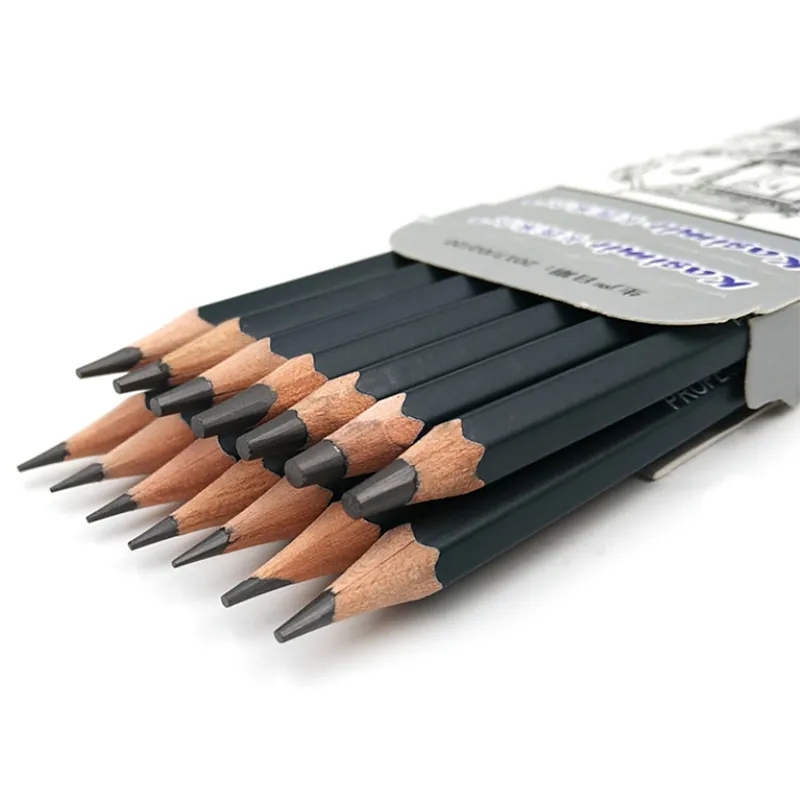 Professional Sketch Drawing Pencil Set 1B 2B 3B 4B 5B 6B 7B 8B 10B 12B 2H 4H 6H HB Painting ...