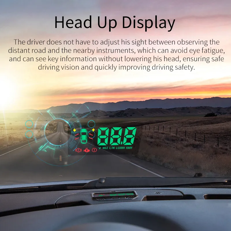 Advanced HUD Head-Up Display, Digital Speedometer Windshield Projector ...