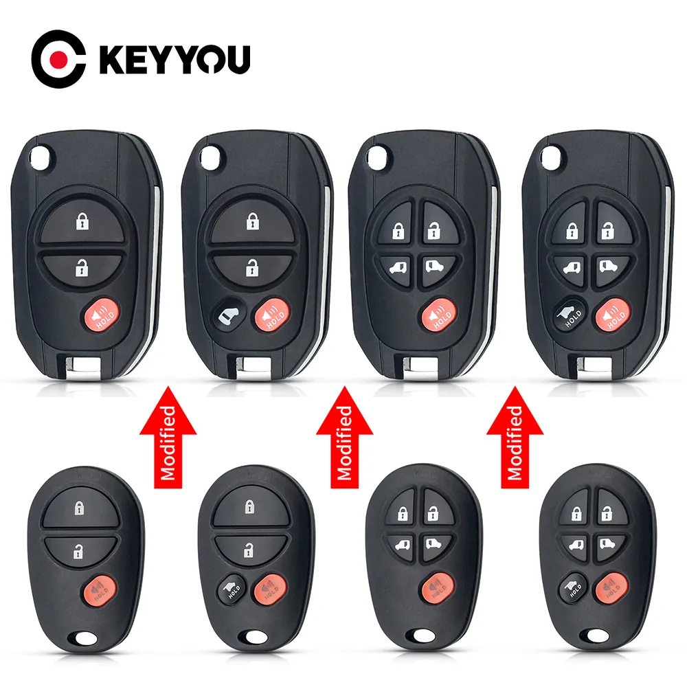 Replacement Key Fob Shell - Durable ABS Plastic, Multiple Button ...