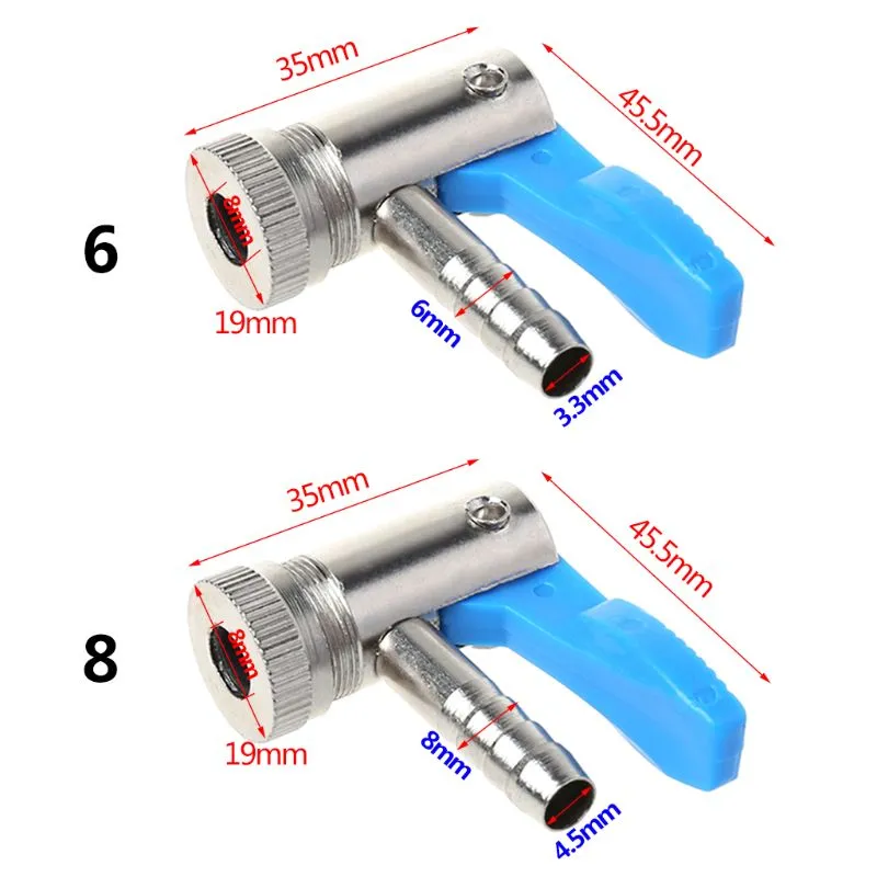 Bike Air Pump Head Adapter - 6mm/8mm Nozzle Converter for Bicycle Tire ...