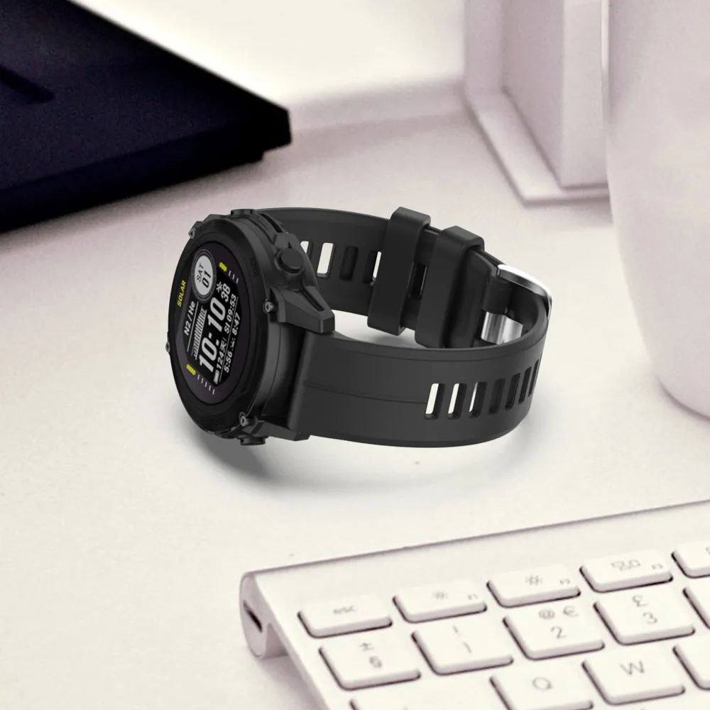 2024 Premium Soft Silicone QuickFit Watch Band Strap for Garmin ...