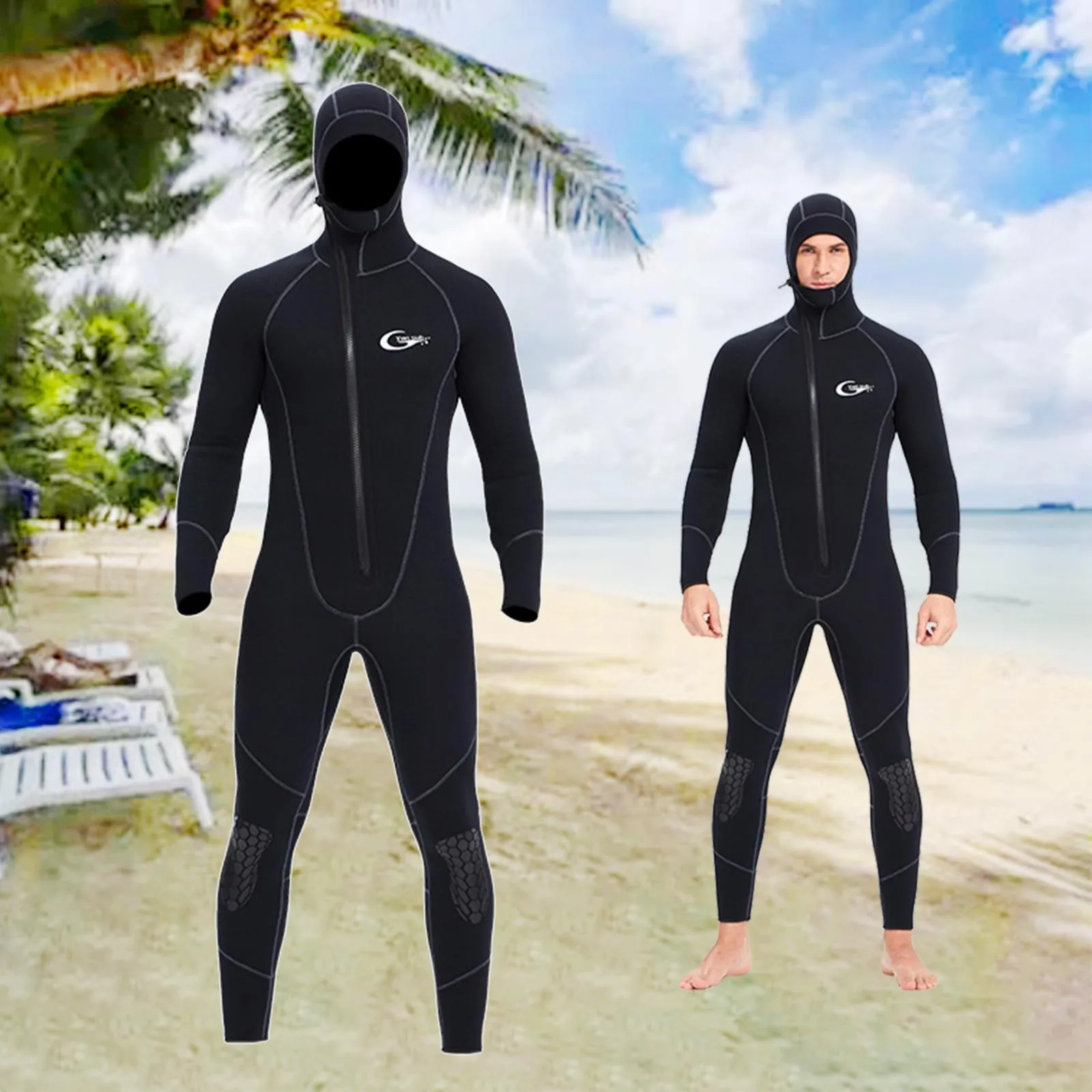 DHgate.com:Mens 5mm Neoprene Hooded Full-Body Wetsuit for Kayaking ...