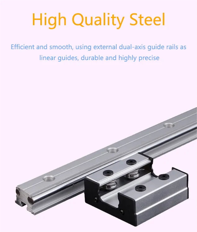 High Speed External Dual Axis Linear Guide Rail, Square Track, High ...