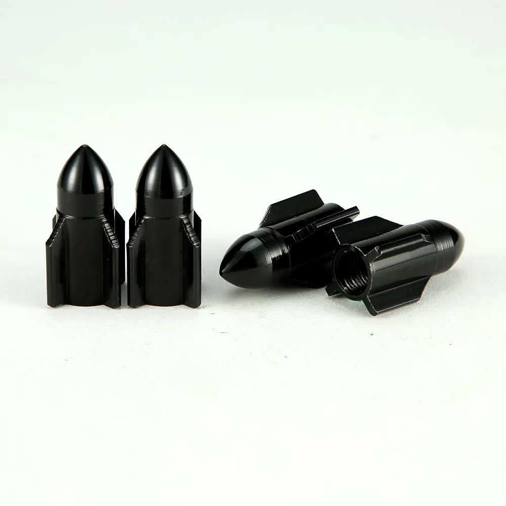 DHgate.com:Rocket Rim Valve Caps - 4 Pack Aluminum Tire Air Port Cover ...