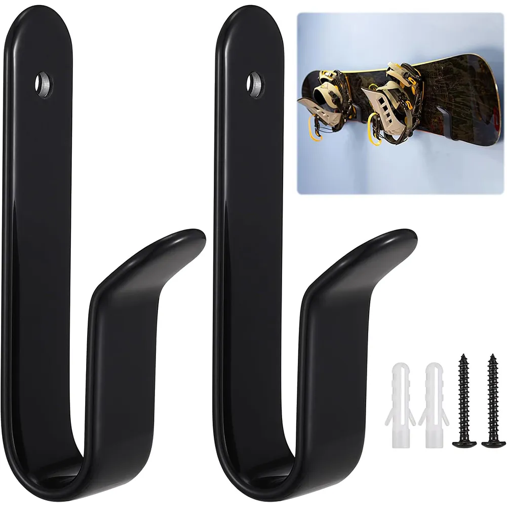 Black Metal Wakeboard Garage Wall Mount for Surfboard Display Lounge ...