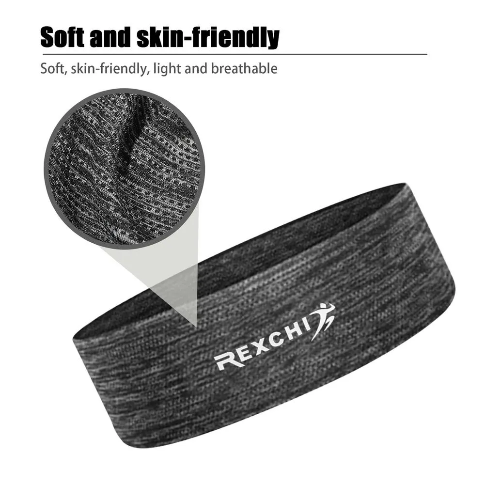 Absorbent Sport Sweat Headband Elastic Sweatband Yoga Hair Bands Head ...