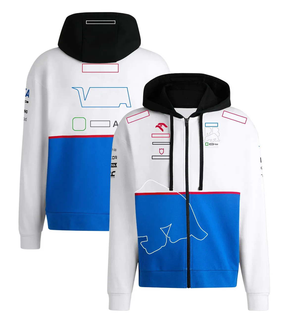 2024 F1 Team Formula 1 Racing Full Zip Sweatshirt Driver Racing Suit ...