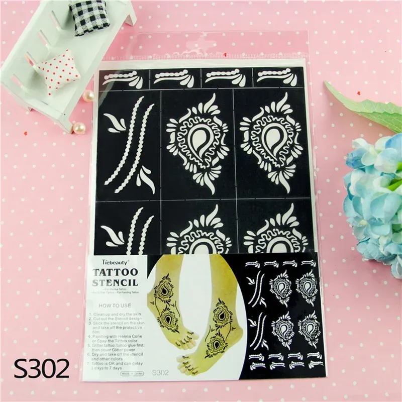 DHgate.com:Henna Tattoo Stencils (10 Sheets) for Hands, Feet, and Body ...