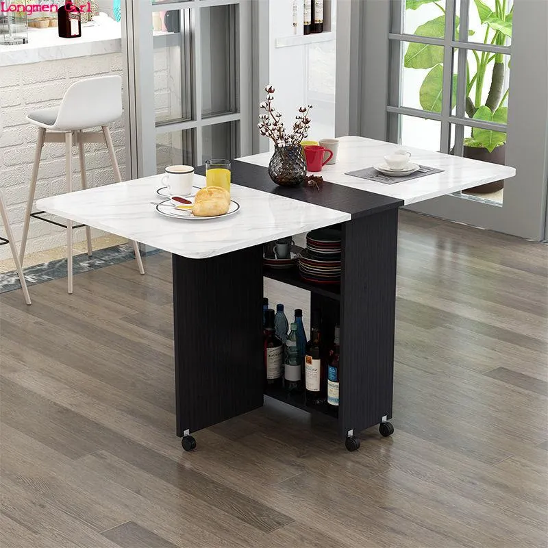 DHgate.com:Modern Folding Dining Table, Multifunctional Movable Storage ...