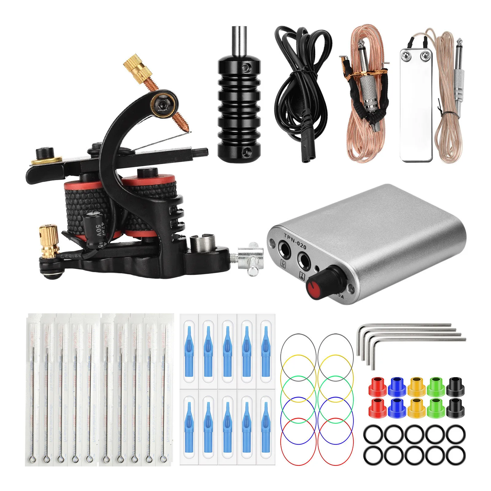 Pro Tattoo Kit: Handmade Coil Tattoo Machine Set - Liner & Shader ...