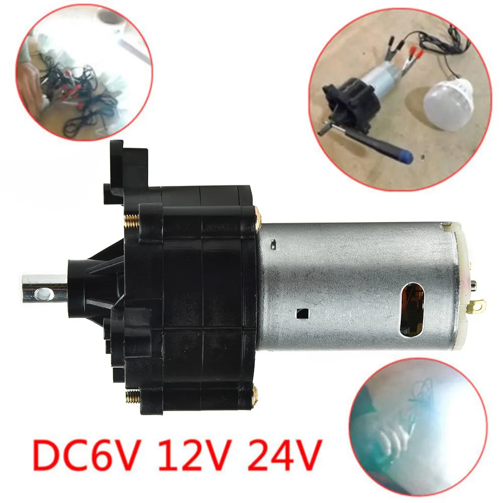 Silver 130mm Hand Crank Generator 5-24V Dynamotor Wind Dynamo for ...