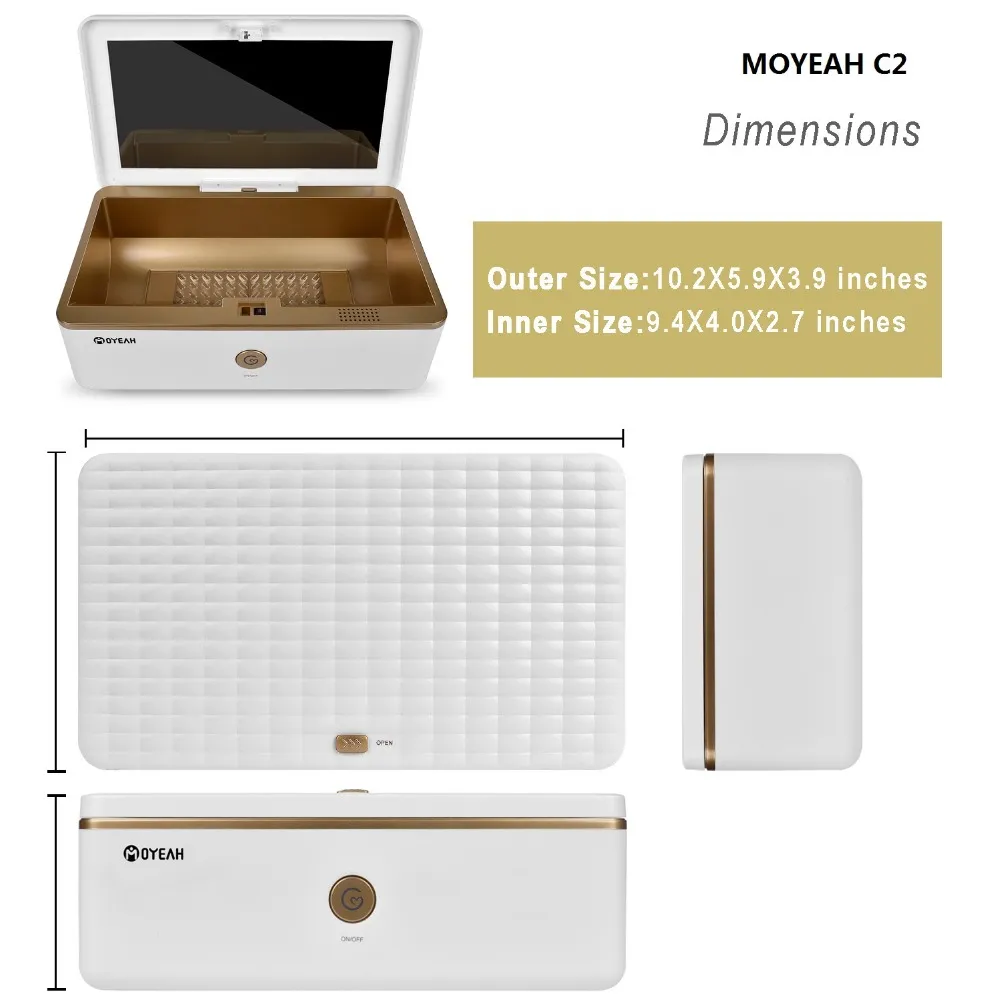 MOYEAH CPAP Cleaner Sanitizer Ozone Free UV Disinfector For Cpap Box ...